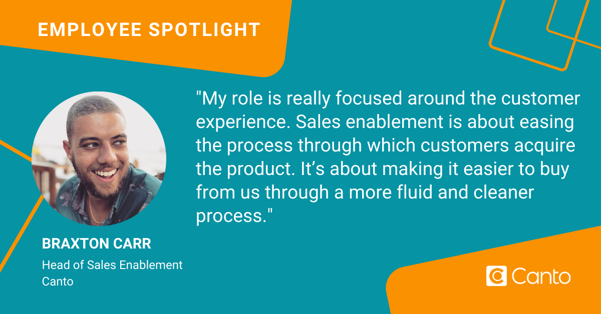 Employee Spotlight: Braxton Carr, sales enablement | Canto